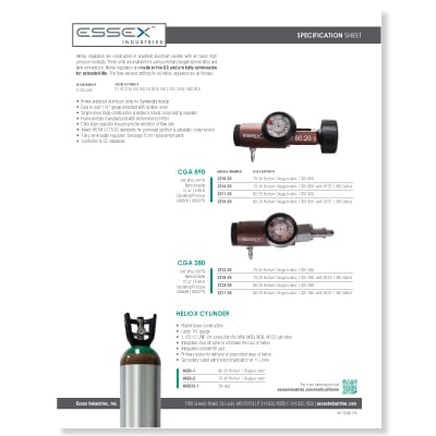 Specification Sheets - Essex Industries